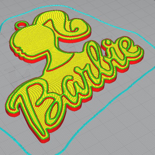 🗝️ Barbie Head Logo keychain・ STL File for ・Cults