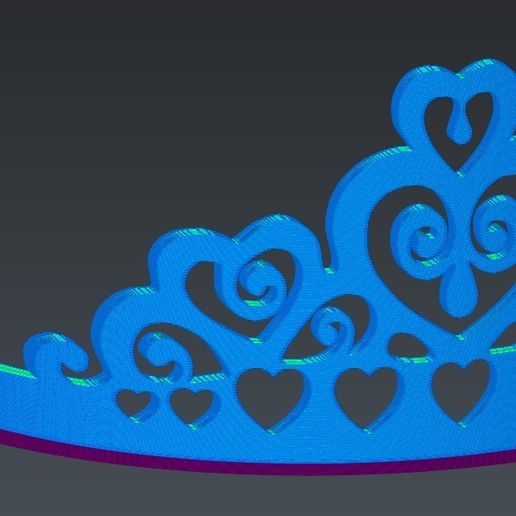 💜 Wearable Heart Tiara・ STL File for 3D printing・Cults