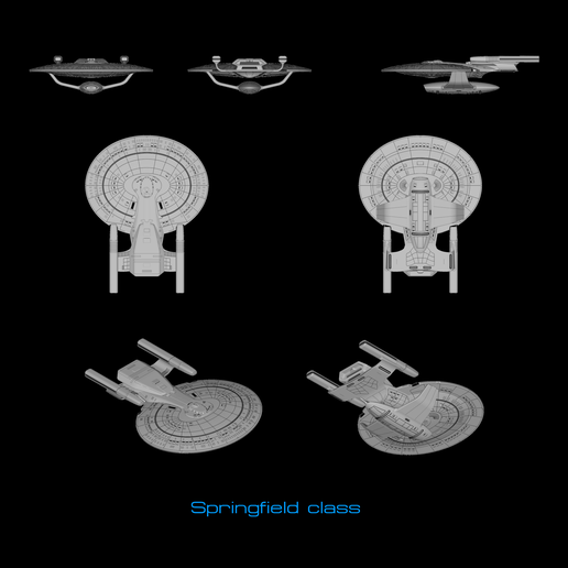 ⭐ Springfield class - Star Trek starship parts kit expansion・Free STL ...