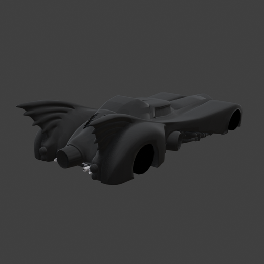 🚗 Batmobile 1989 - Solid 3D model for one-piece printing・ STL File for ...