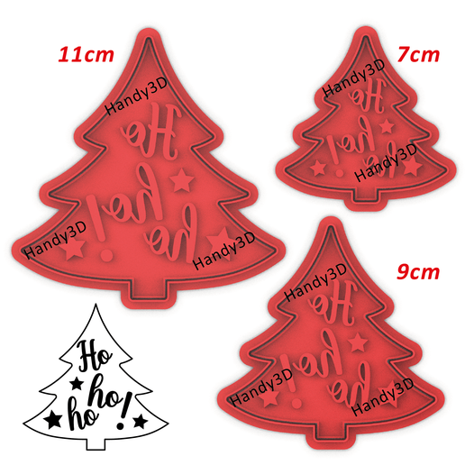 Archivo STL Christmas ho ho ho tree COOKIE CUTTER pack three sizes 🎄 ...