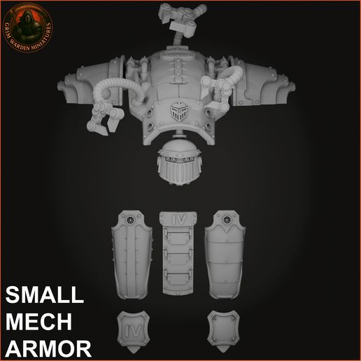 🤏 Veterans of Steel Small Mech Armor・ 3D File for 3D printing・Cults