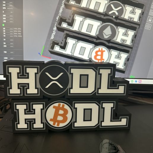 🚩 XRP HODL Lightbox・ 3MF File for 3D printing・Cults