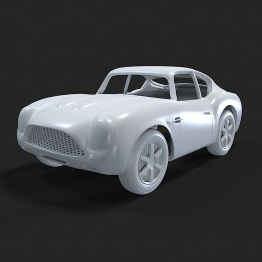 🚗 Aston Martin 1970 Cartoon Style・ STL File for 3D printing・Cults