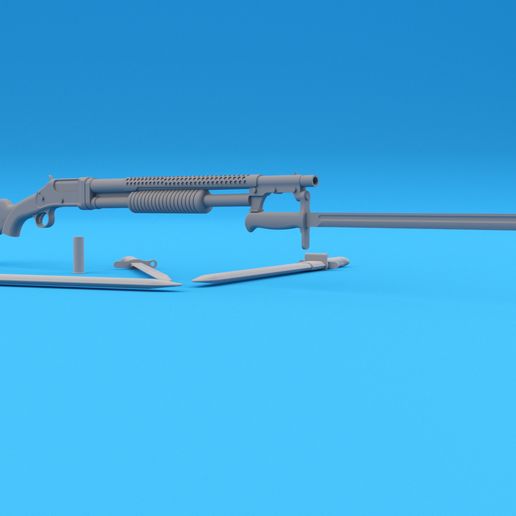 STL file 1/35 M1897 Trench Gun with Bayonet 🔫 ・3D printable model to ...