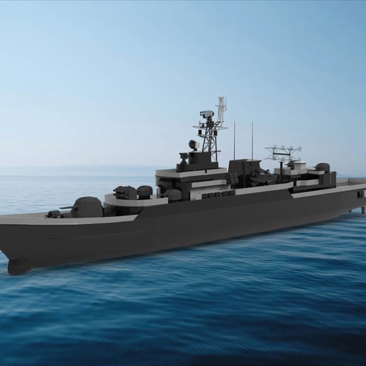 Archivo OBJ Type 053 frigate 🚢 ・Modelo para descargar e imprimir en 3D ...