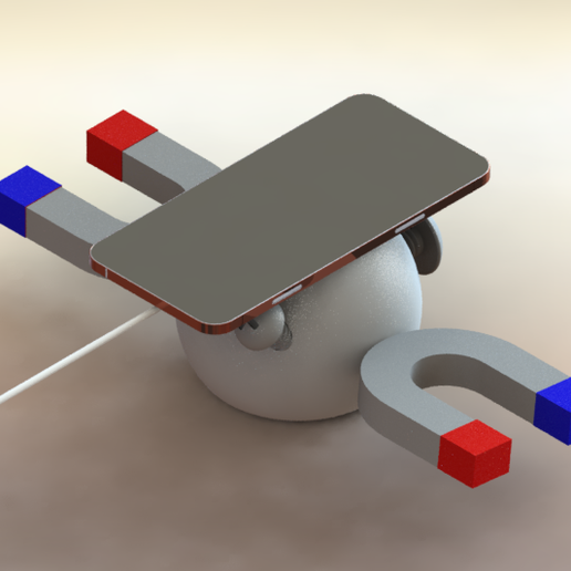 STL file Soporte para Cargador iPhone Magsafe de Magnemite / Pokemon ...