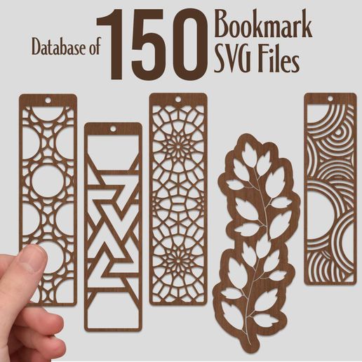 🔖 150 Bookmark Database SVG Laser Cut Files Templates・ 3D File for 3D ...