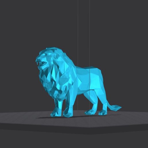 STL file Lion low poly 🦁 ・3D print design to download・Cults