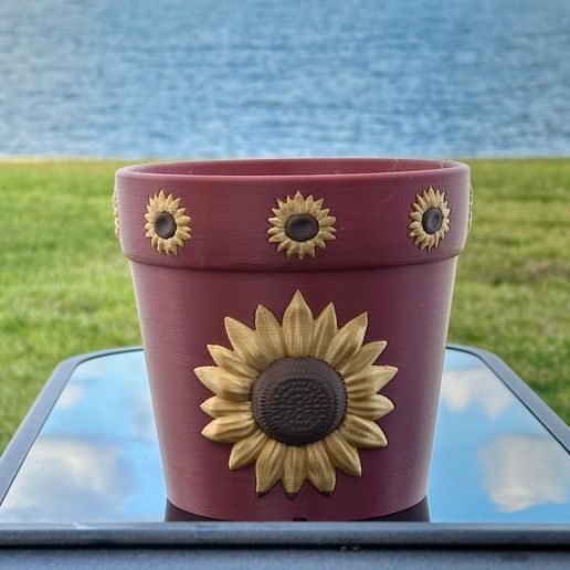 🌻 Sunflower Planter・ STL File for 3D printing・Cults