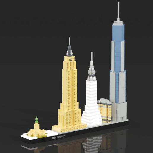 STL file Construction blocks, collection of skyscrapers of New York ...