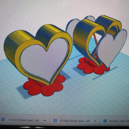 Free 3D file Heart Lithograph Holder Lighted with Fairy Light String 💜 ...