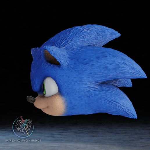 🎬 Sonic Movie Mask 3D Printer STL File・ 3MF File for 3D printing・Cults