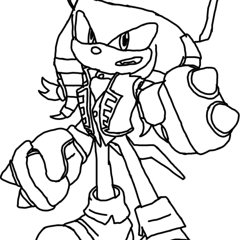knuckles sonic free coloring pages