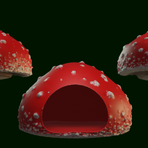 🍄 Mushroom Cap Hide Wall Mounted・ 3D File for 3D printing・Cults