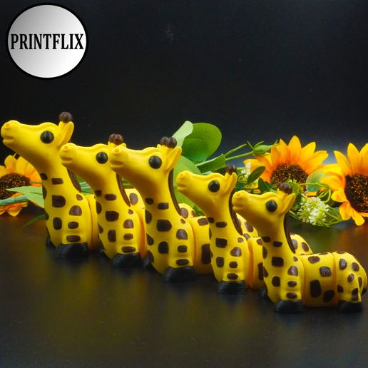 🦒 CUTE FLEXI TINY GIRAFFE・ STL File for 3D printing・Cults