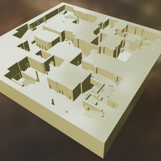 🗺️ DE_DUST2 MAP COUNTER STRIKE LOW-POLY・ STL File for 3D printing・Cults