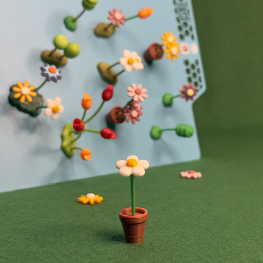 🧲 FLOWERY FRIDGE - MAGNETIC FLOWERS・ 3D File for 3D printing・Cults