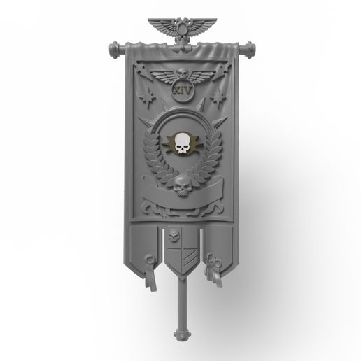 💂 Death Guard banner 30k・Free STL File for 3D printing・Cults