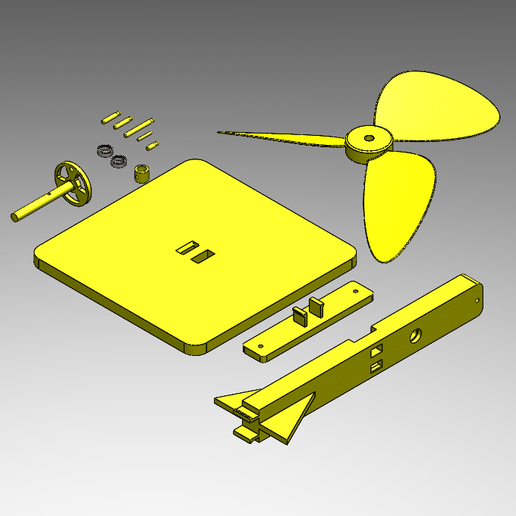 ⚡ 3D Printable Non-Electric Fan – DIY Wind-Powered Kit (Rubber Band ...