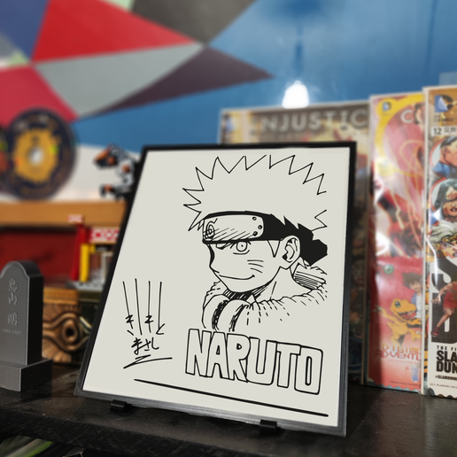 🏢 Naruto sign Masashi Kishimoto・ STL File for 3D printing・Cults