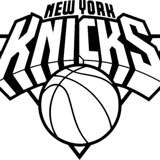 how to draw knicks logo step by step