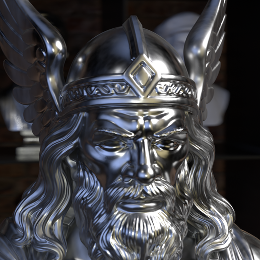 👤 Odin Bust Sculpture 3D Printable STL File・ 3D File for 3D printing・Cults