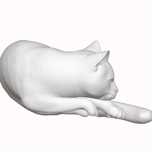 😴 Sleeping Cat – Realistic Resting Pose Figurine・ STL File for 3D ...