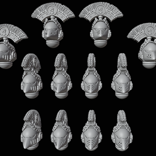 🤲 Imperator's Clenched Hands Beaky Helmets for New Heresy・ 3D File for ...