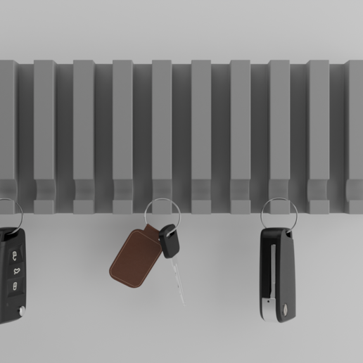 🔑 Key Holder Wall Mounted Minimalist Organizer 3D Printable・ 3D File ...
