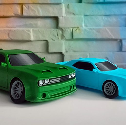 🚗 AMERICAN MUSCLE CARS - Dodge Challenger・ STL File for 3D printing・Cults