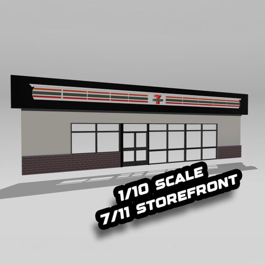 🌆 1/10 Scale 7/11 Storefront・ STL File for 3D printing・Cults