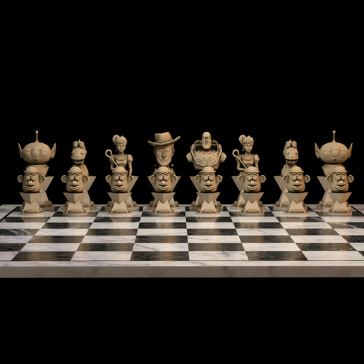 ♟️ Toy Story Inspired Chess Pieces – 3D Printable Animated Character ...