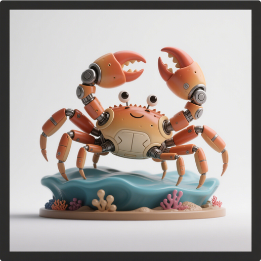 🦀 Mecha Brown Crab・Fichier STL pour Impression 3D・Cults