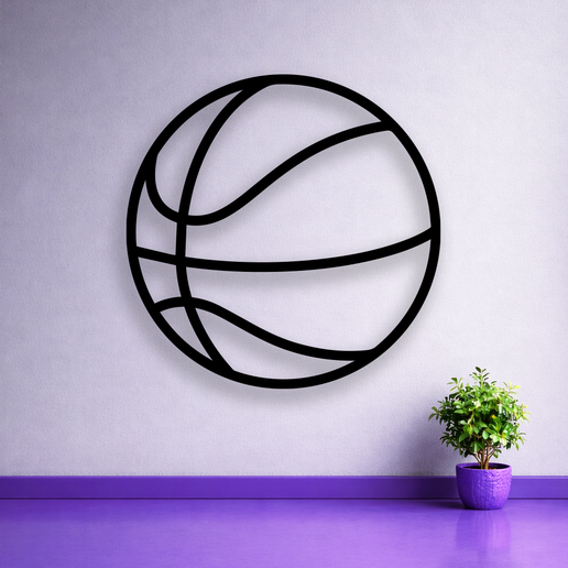 🎨 Basquet - Balon de basquet - Cuadro - silueta - wall art・Archivo STL ...