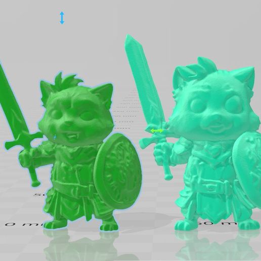 Free STL file Chibi Cat Knight DND Minis 🐱 ・Template to download and 3D ...