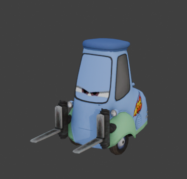 🎬 Guido 3D Model - Cars Movie Italian Forklift STL File Ready to Print ...