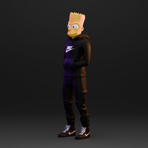 👾 Bart simpson Urban Vibes Oldschool multiparts・ STL File for 3D ...