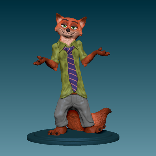 🦊 nick wilde the fox from zootopia cartoon movie・ OBJ File for 3D ...