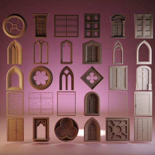🏠 Pack Of 30 Windows Volume 01・ 3D File for 3D printing・Cults