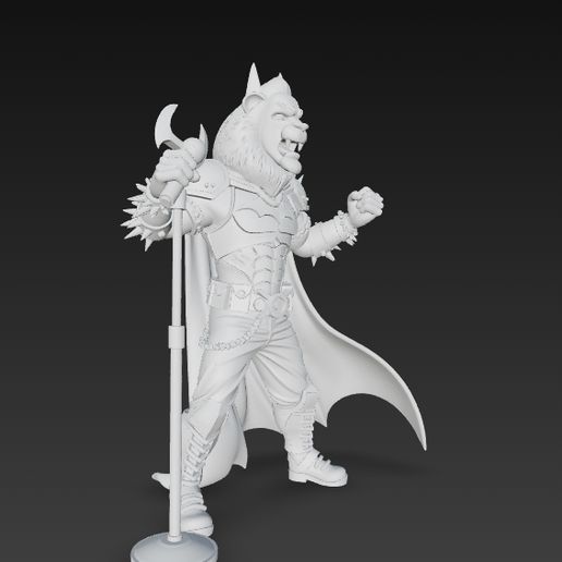 🦁 Lionhearted Dark Knight Rocker Batman Concept Estatua impresa en 3D ...
