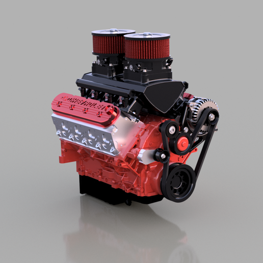 🐏 Chevey LS with twin tunnel ram injection.・ STL File for 3D printing・Cults