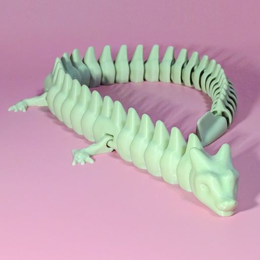 🐉 Flexi Build Spiky Dragon・ STL File for 3D printing・Cults
