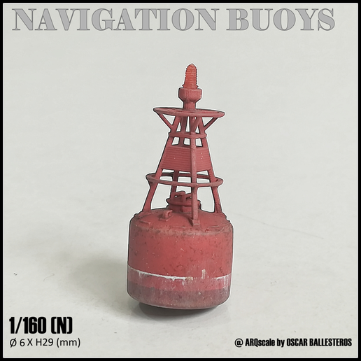 🛟 NAVIGATION BUOYS - N (1/160) SCALE・ STL File for 3D printing・Cults