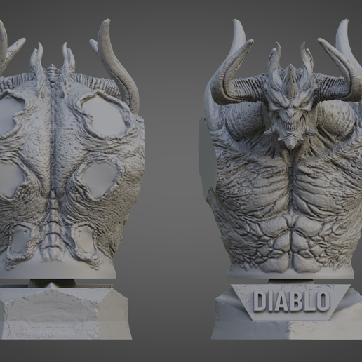👤 DIABLO ULTRA-DETAILED SUPPORT-FREE BUST 3D MODEL・ STL File for ・Cults