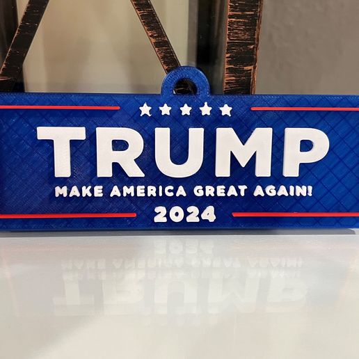 🎄 Trump 2024 Ornament/Mini Sign・ STL File for 3D printing and CNC ...