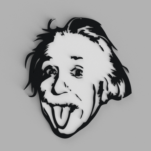 albert einstein stencil