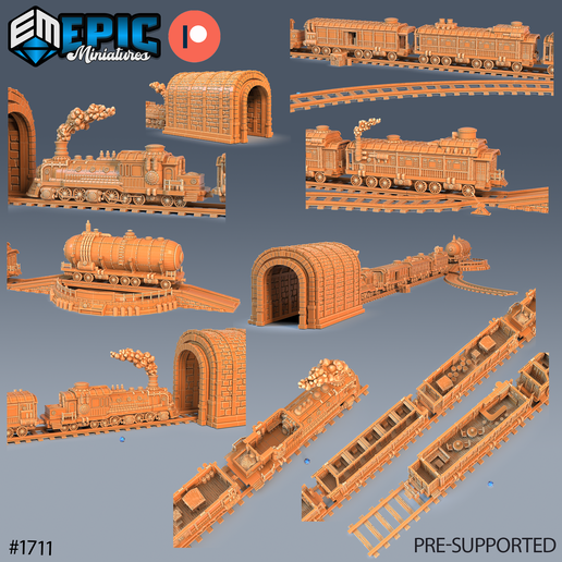 🚆 Steam-Tech Express Train ‧ DnD Miniature ‧ Tabletop Miniatures ...