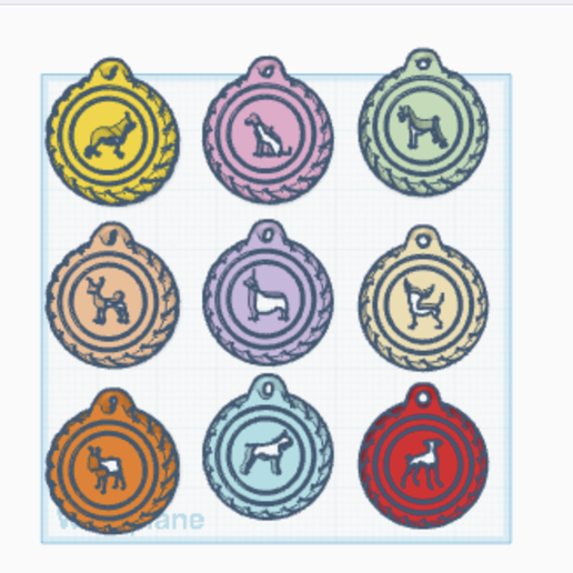 🐕 Dog Gyro Keychains・ STL File for 3D printing・Cults
