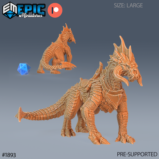 3D file Black Guard Drake Mount ‧ DnD Miniature ‧ Tabletop Miniatures ...